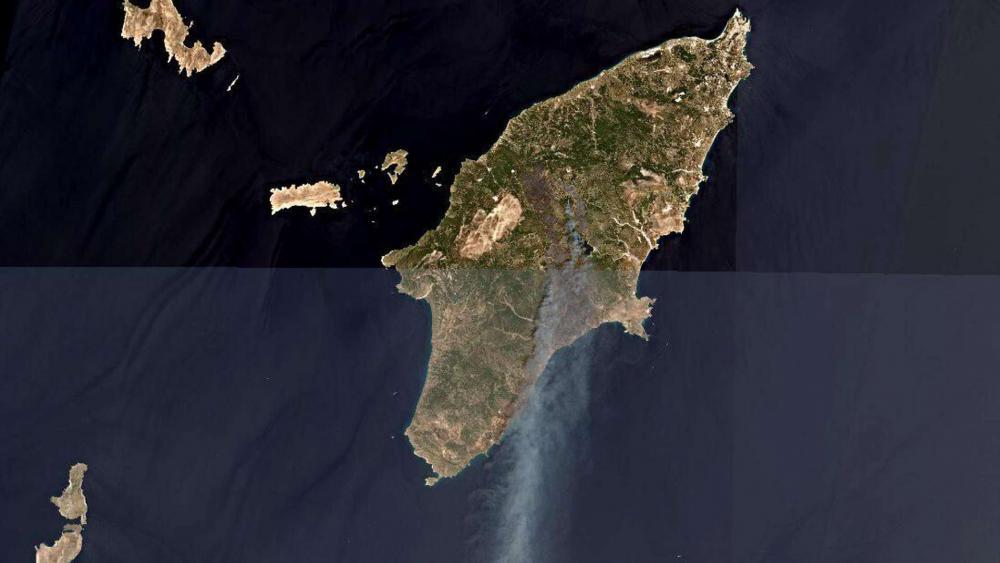 Satellitenbilder zeigen Ausmaß der verheerenden Brände auf Rhodos