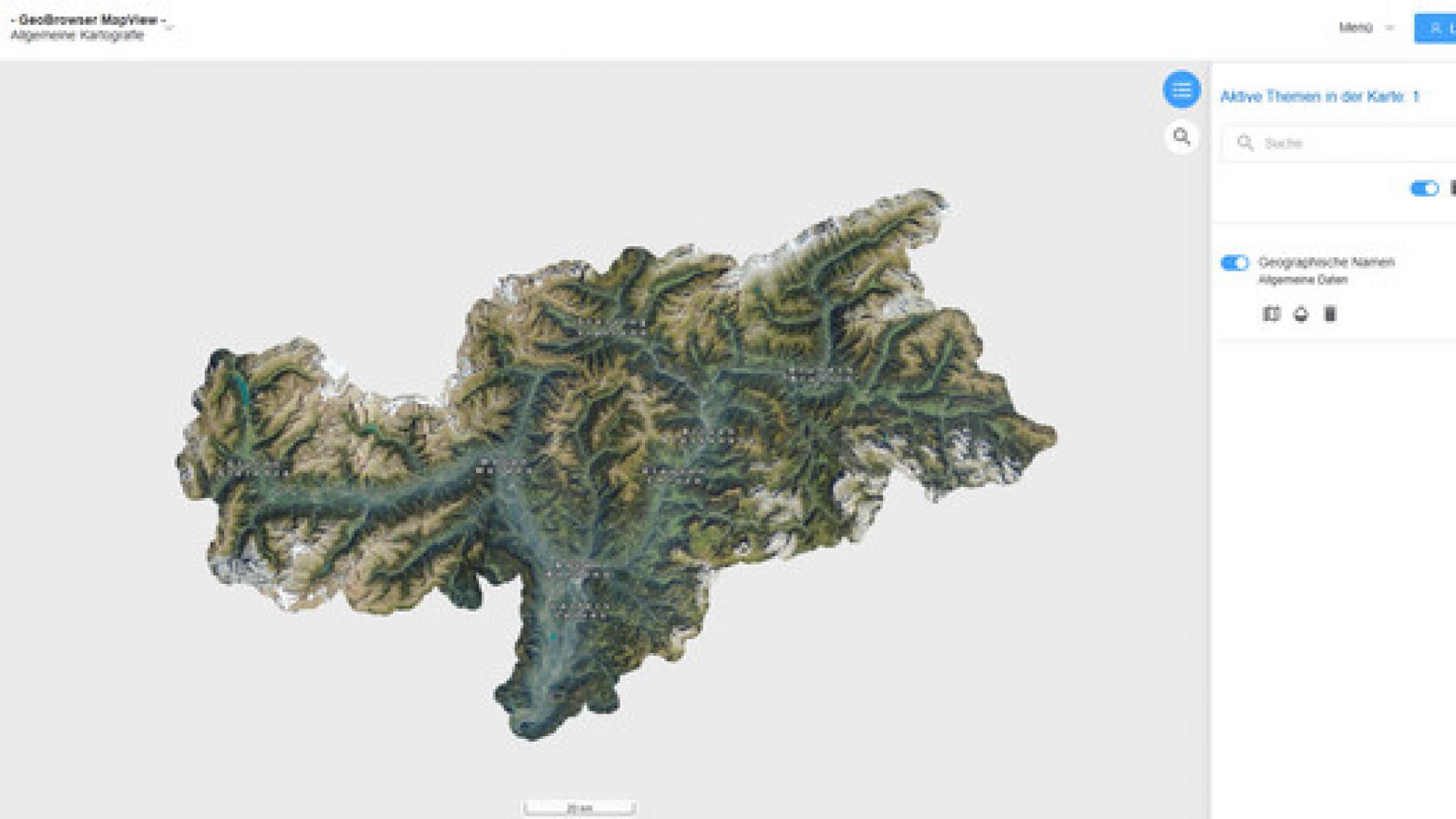 Neue Funktionen: Geobrowser MapView umfasst nun auch den Geokatalog - Chronik | stol.it